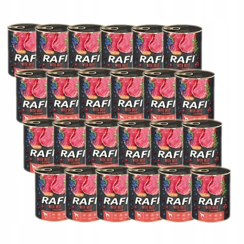 24x RAFI wet dog food with cranberry beef 800 g - AliExpress 15