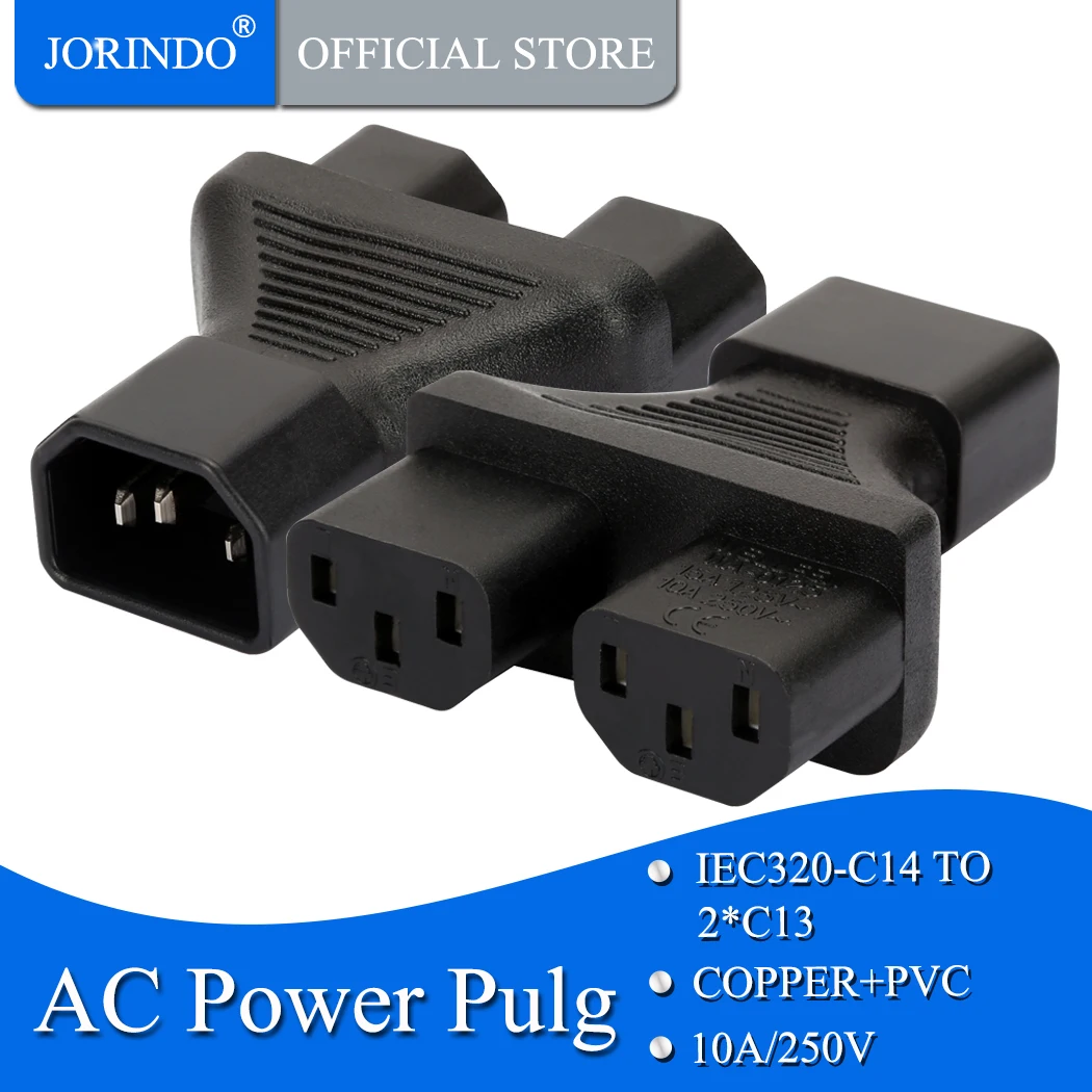 IEC320-C14-TO-dual-c13-Y-spliter-adapter-C13-TO-C14-Adapter-converter ...