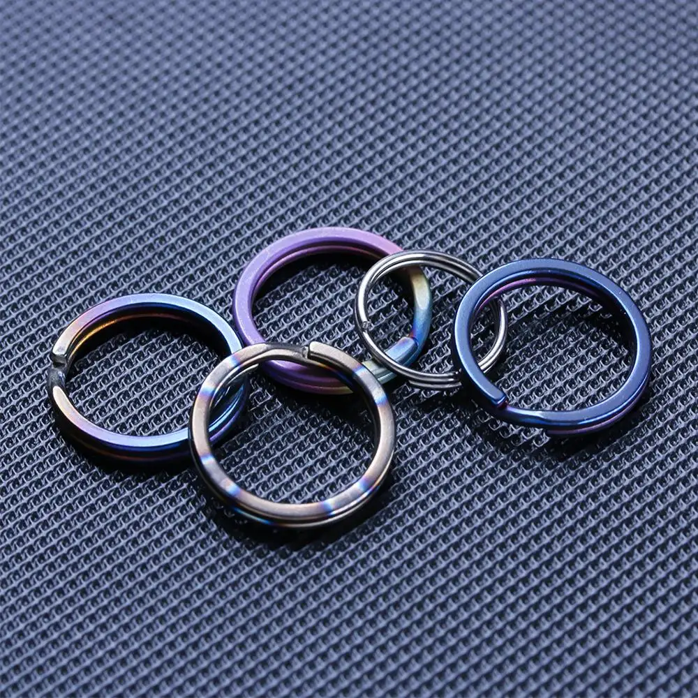 10-32mm-Titanium-Alloy-Key-Ring-EDC-Outdoor-Small-Tool-Blue-Key-Ring ...