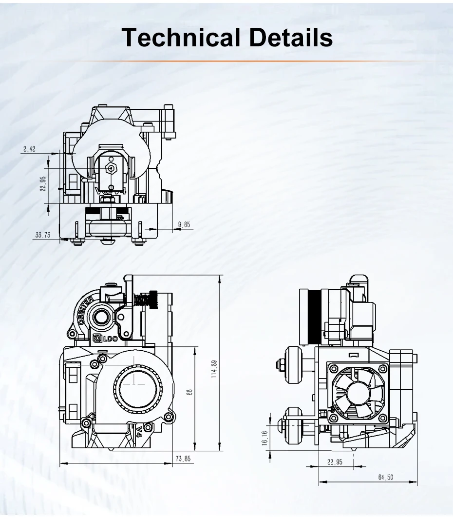DDE V2 Orbiter 2.0 Extruder