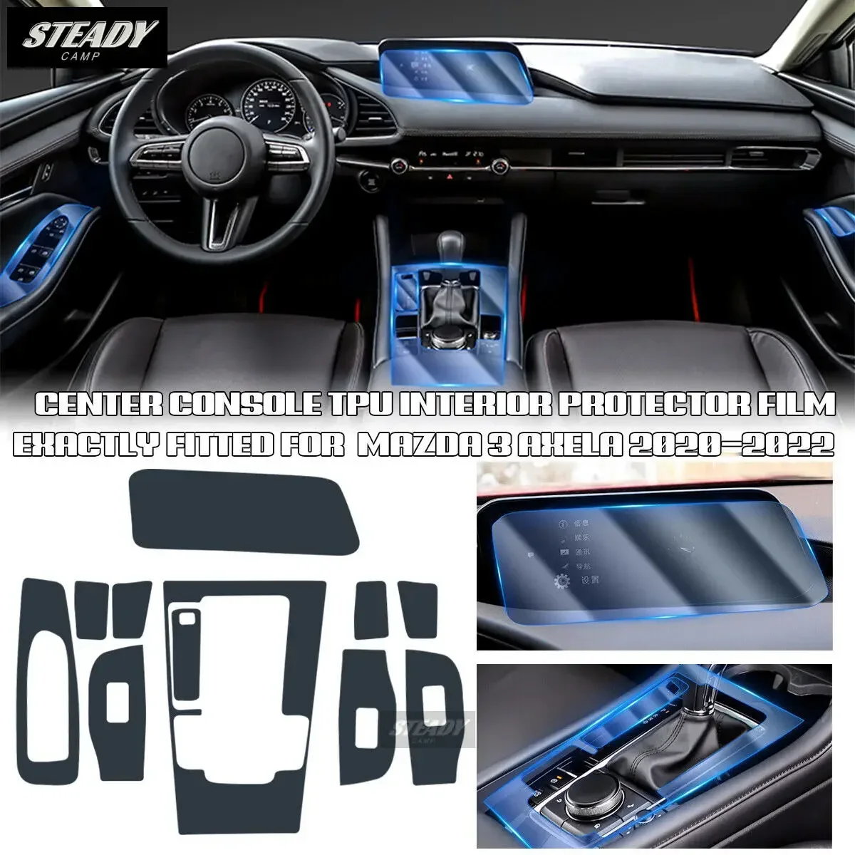 For-Mazda-3-Axela-2018-2022-2023Car-Interior-Center-Console-Transparent ...