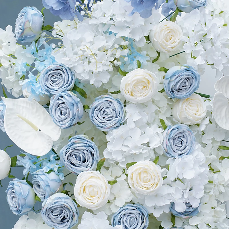 Blue White Rose Background