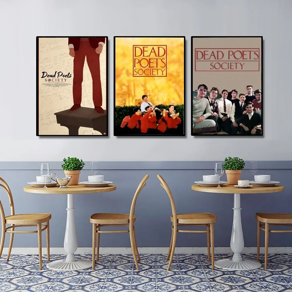 Dead-Poets-Society-Drama-Film-Poster-No-Framed-Kraft-Club-Bar-Paper ...