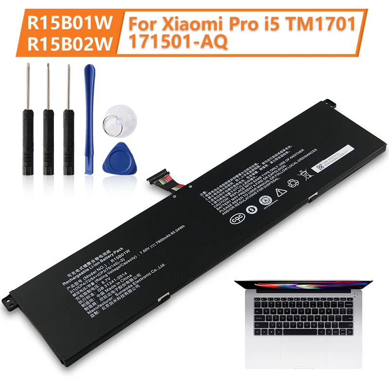 New Rechargeable battery R15B01W R15B02W for Xiaomi Pro i5 TM1701 ...