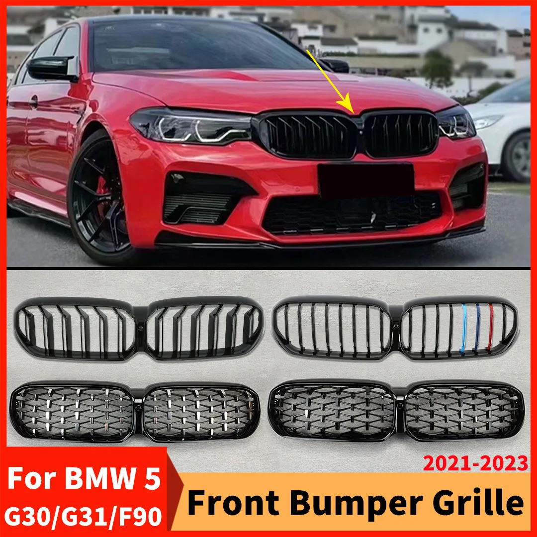 Front Inlet Grille Bumper Grill Grid Tuning Accessories For BMW 5 G30 ...