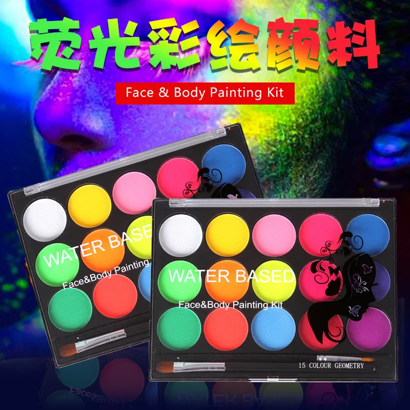 15-Colors-Glow-In-Dark-Water-Based-Body-Face-Painting-Non-toxic-Diy ...