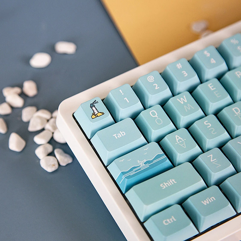 Sand Beach Keycaps PBT Personalized Keycaps For Gaming Mechanical ...