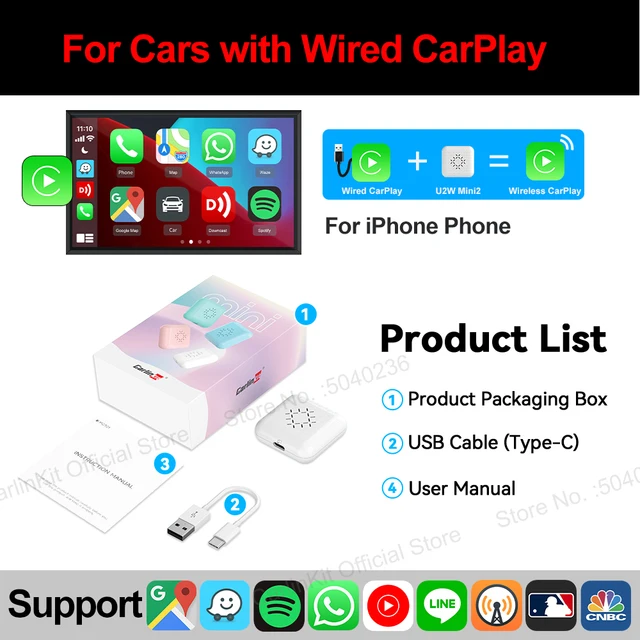 Carlinkit MINI CarPlay Box for Audi Mercedes Volvo Volkswagen etc ...