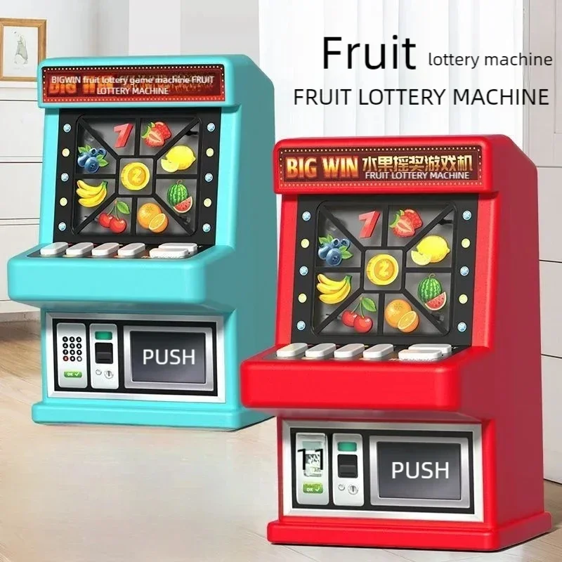 Mini Fruit Lottery Machine Table Toys Multiplayer Retro Competition ...