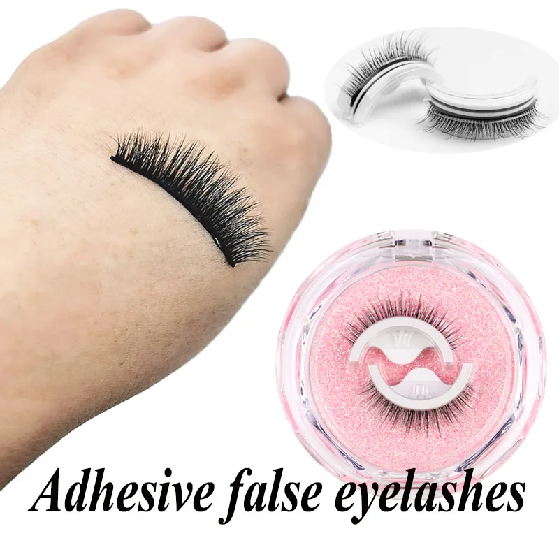 Fake-Eyelashes-Reusable-Adhesive-Eyelashes-Full-Strip-Eyelashes-With ...