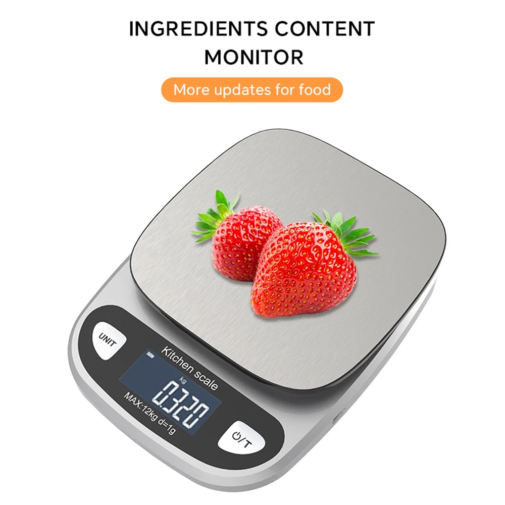 Waterproof Stainless Steel Scale LCD Display Digital Electronic Kitchen ...