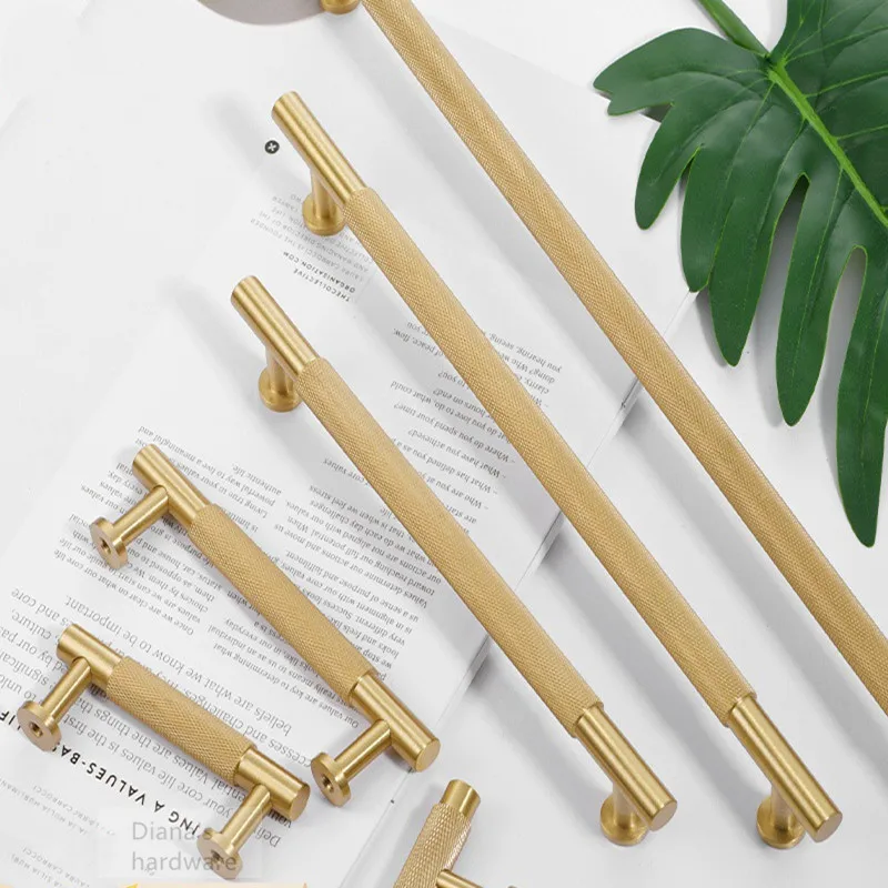 Creative-New-High-End-Cabinet-Handle-Modern-and-Simple-Knurled-Brass ...