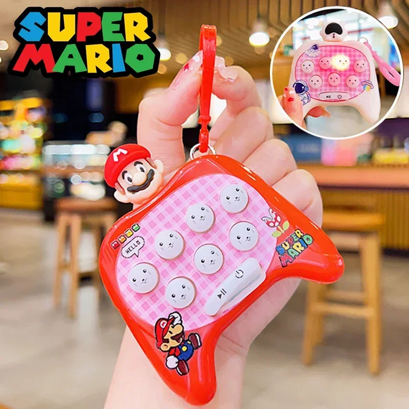 Super-Mario-Push-Game-Keychain-Portable-Pop-Electronic-Bubble-Light ...