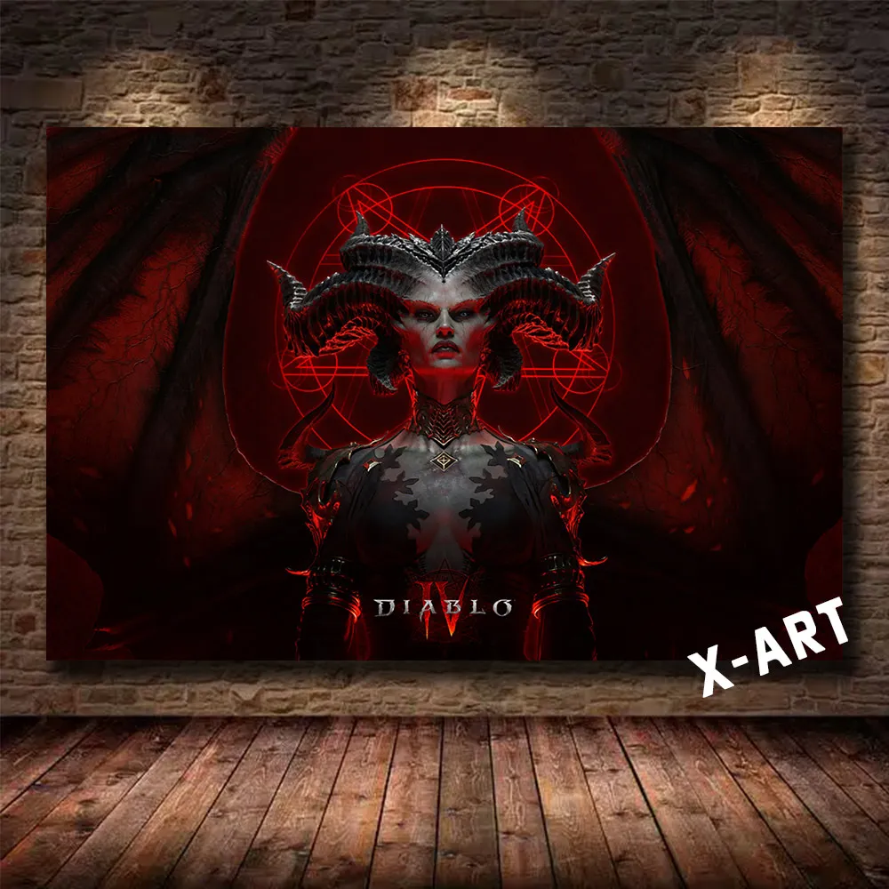 Canvas-Game-Poster-Decor-Painting-Diablo-4-HD-Wall-Art-Home-Decor ...