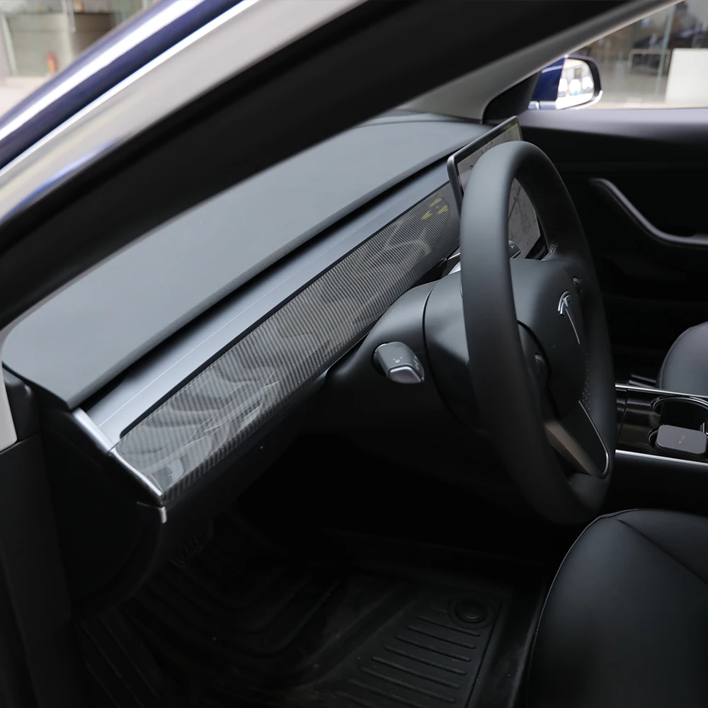 Real Dry Carbon Fiber Interior Accessories Dashboard Cover Dash Kit ...