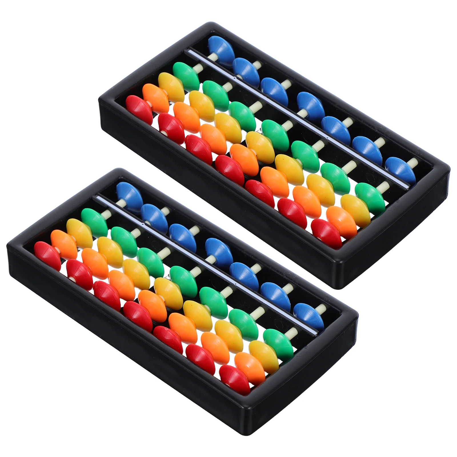Small 7 Column Plastic Abacus Montessori Math Toy Colorful Beads ...