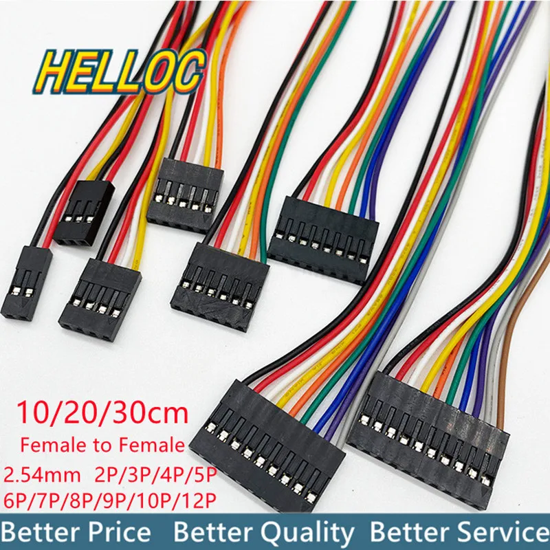 Linha de cabo Dupont fêmea para fêmea, conector do cabo Dupont para PCB ...