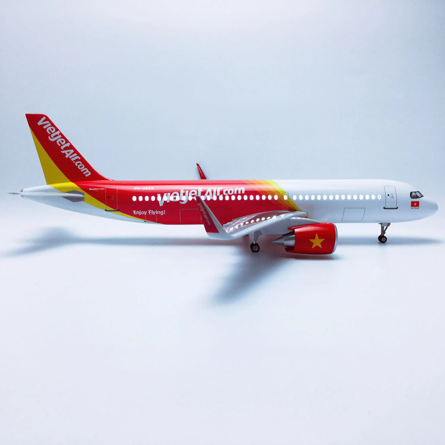47cm Scale Vietjet A320 Metal Plane Metal Toy Replica Alloy Airplane ...