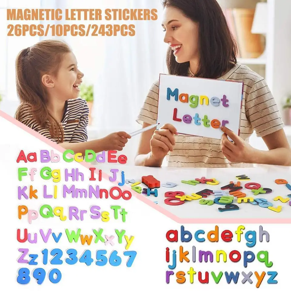 26 Piece Bilingual English Spanish Fridge Magnets 26PCS Cute Animal ...