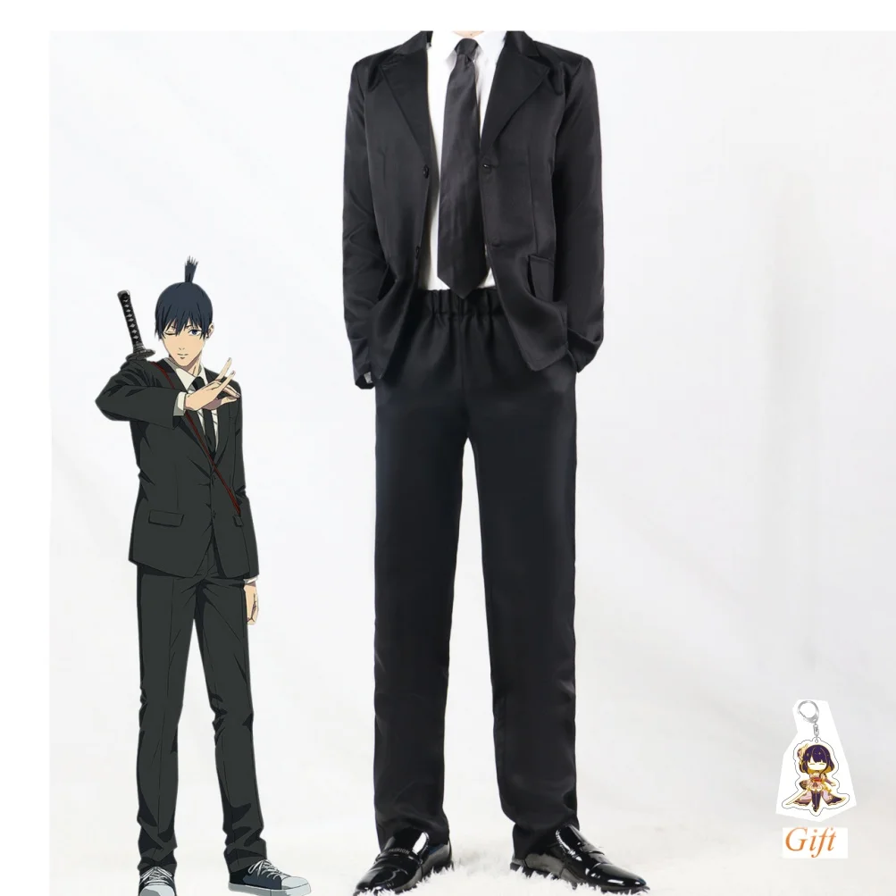 Chainsaw-Man-Demon-Hunter-Cosplay-Costume-Outfits-Shirt-Tie-Short-Wig ...