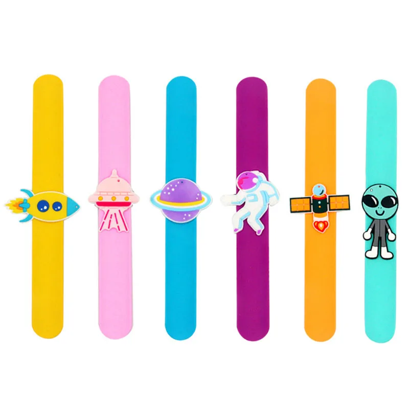 Cute-Cartoon-Rubber-Slap-Bracelet-Kid-Children-Wristband-Flexible-Wrap ...