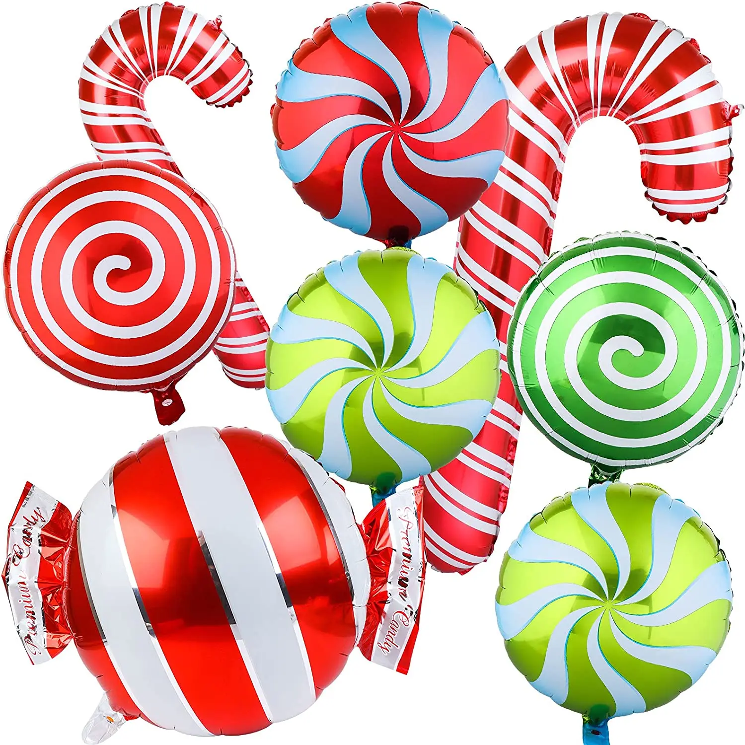 1/3/5/10pc 18inch Candy Foil Balloons Color Pinwheel Lollipop Balloons ...