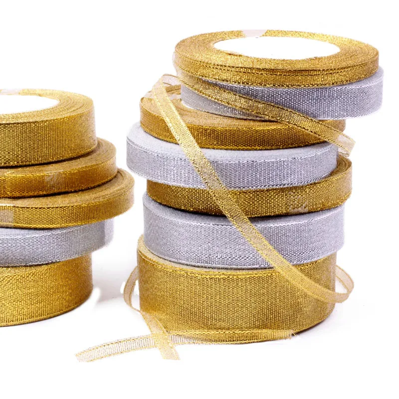 22M-6mm-10mm-15mm-25mm-40mm-50mm-Gold-Satin-Ribbon-Gift-Tape-Crafts-DIY ...