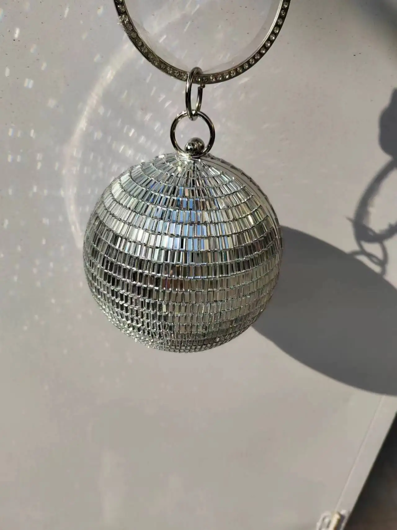 2024-High-End-Purse-Silver-Disco-Mirror-Reflective-Ball-Small-Party ...