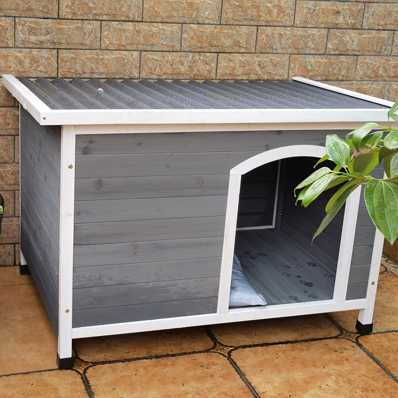 Casa-de-perro-de-madera-maciza-para-exteriores-patio-casa-de-mascotas ...