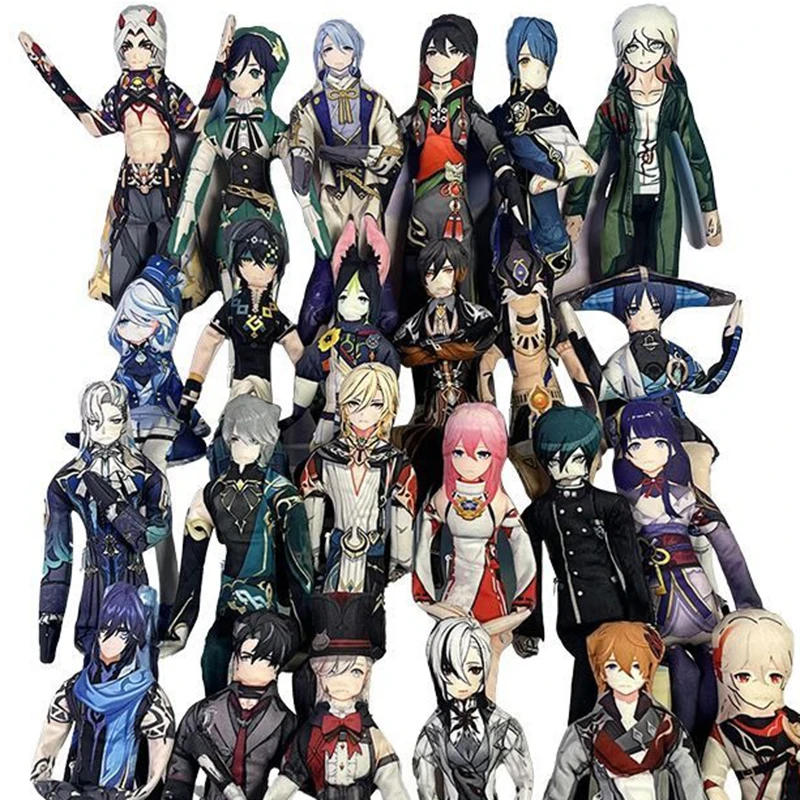 Game Genshin Impact Kazuha Zhongli Cosplay Plush Doll Furina Wanderer ...
