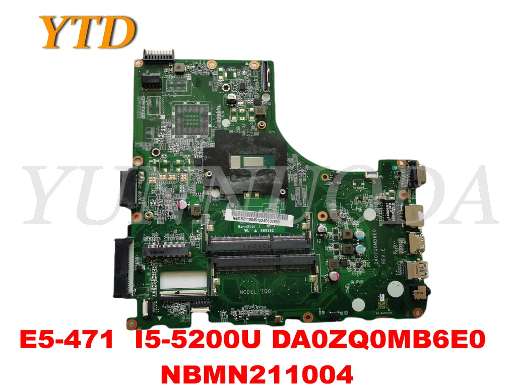 Placa base Original para portátil ACER E5 471G, Original, V3 472G, E5 471, DA0ZQ0MB6E0 ...