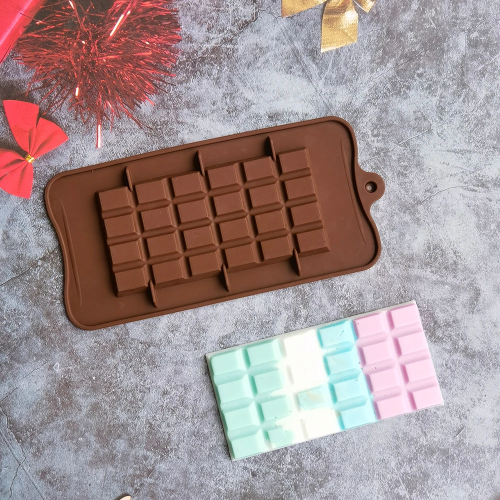 Waffle-Cube-Silicone-Chocolate-Mold-Ice-Cube-Cake-Baking-Tools-Block ...