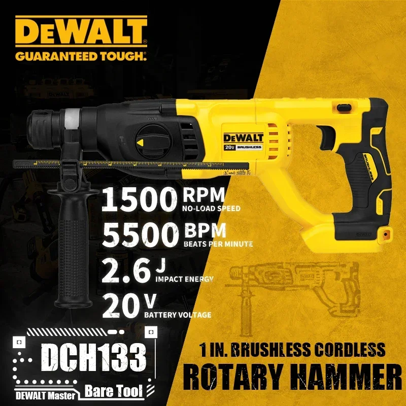 DEWALT-DCH133-1in-Brushless-Cordless-SDS-PLUS-D-Handle-Rotary-Hammer ...
