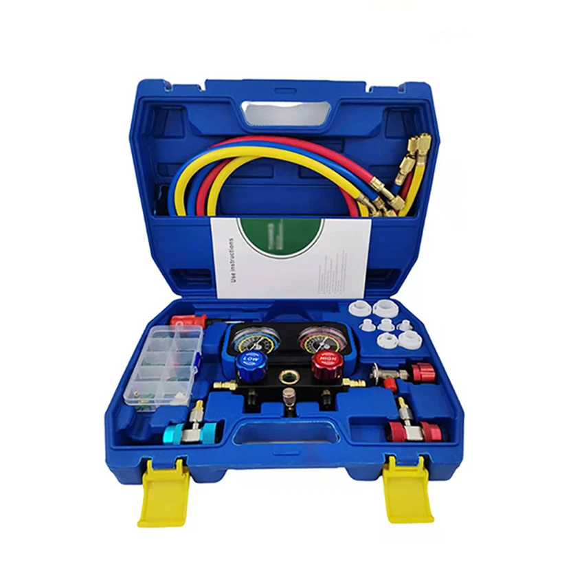R134a Air Conditioner 3 Way A/C Manifold Gauge Set HVAC Diagnostic ...