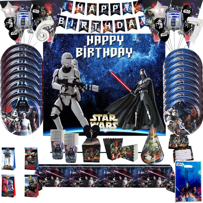 Star-Wars-Theme-Birthday-Party-Decoration-Disposable-Tableware-Paper ...
