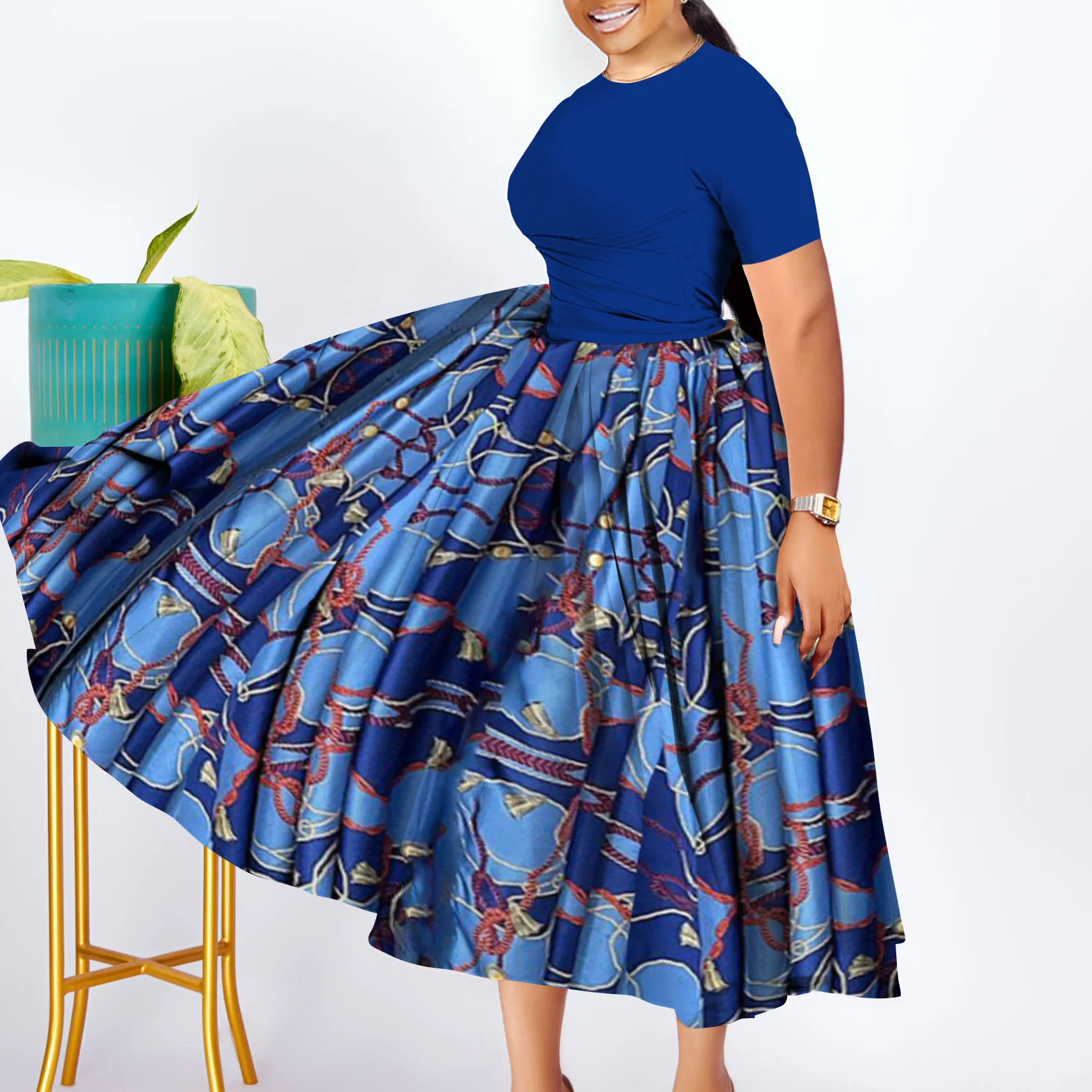 5XL 4XL Plus Size Clothes Dresses Women Office Lady Robes Spring Summer ...