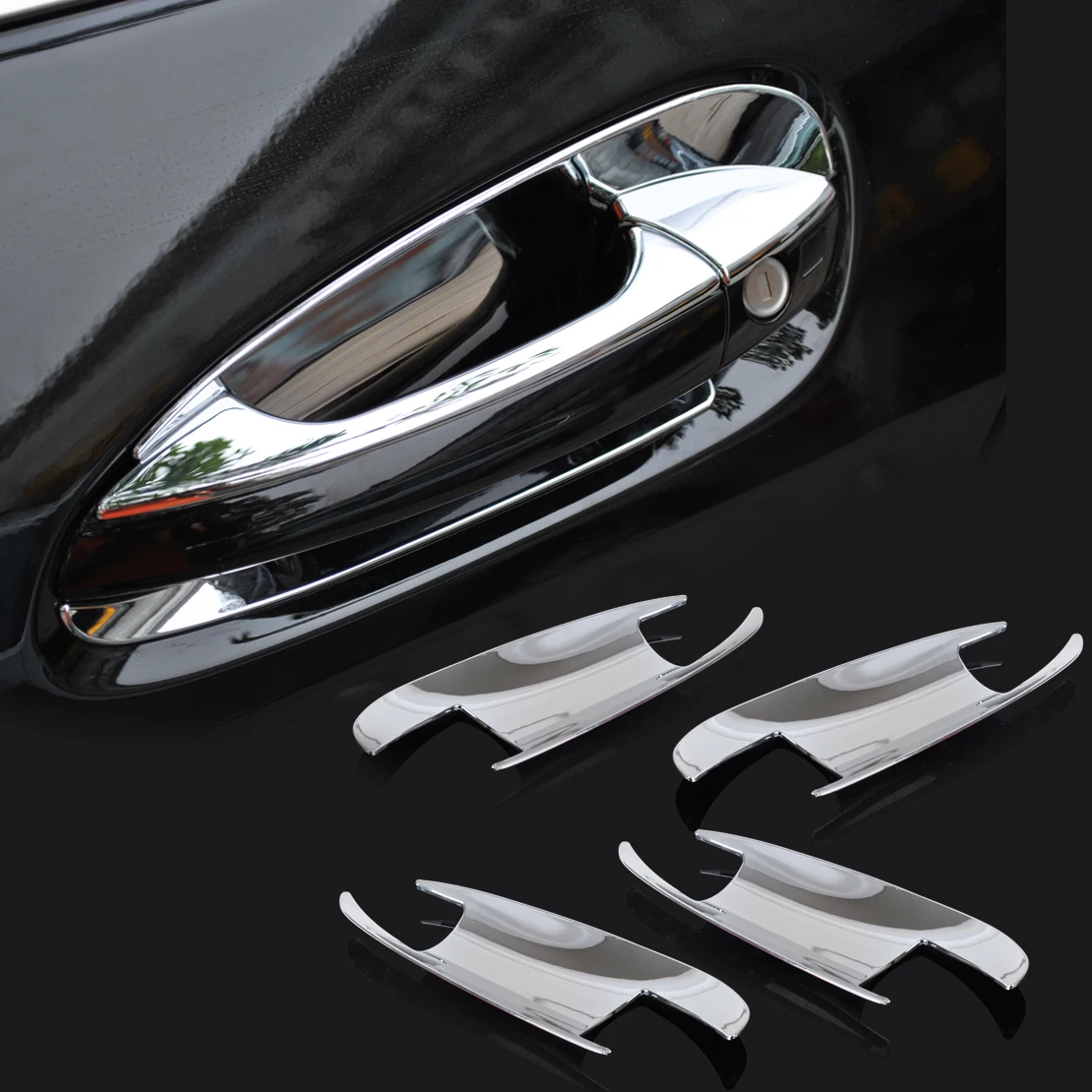 Car-Chrome-Door-Handle-Cup-Bowl-Cover-Trim-For-Mercedes-Benz-GLK-Class ...