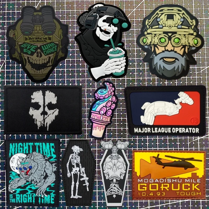 Call-of-Duty-Ghost-Mask-PVC-Patches-for-Clothing-Embroidered-Morale ...
