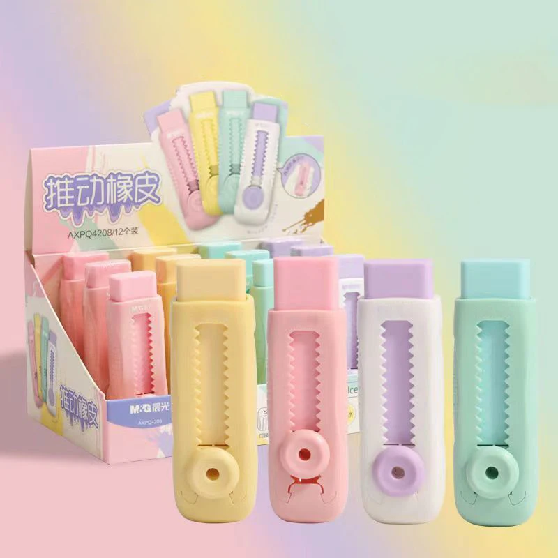 1pcs Kawaii Push pull Design Portable Rubber Eraser Cute Erasers for ...