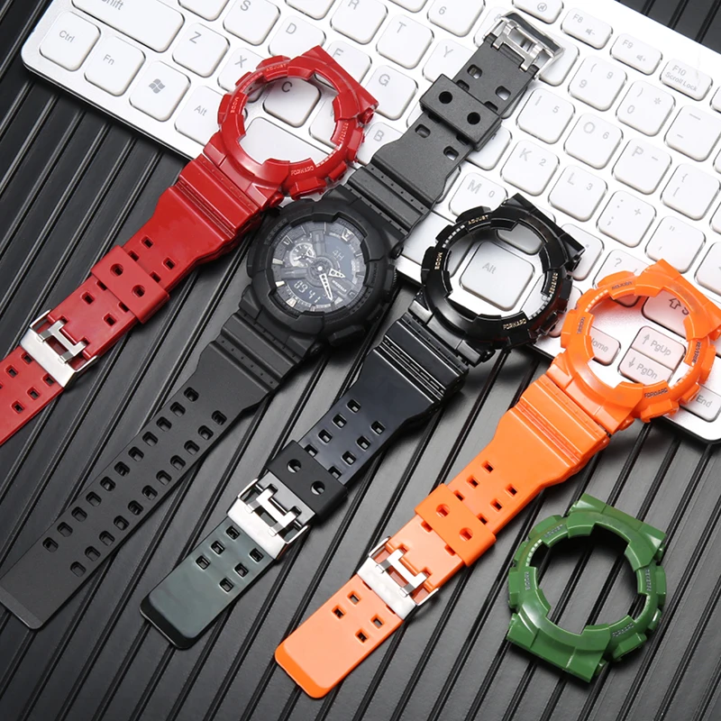 Rubber-Strap-Case-for-Casio-G-SHOCK-Sports-GA-100-110-GD120-GAX-GLS110 ...