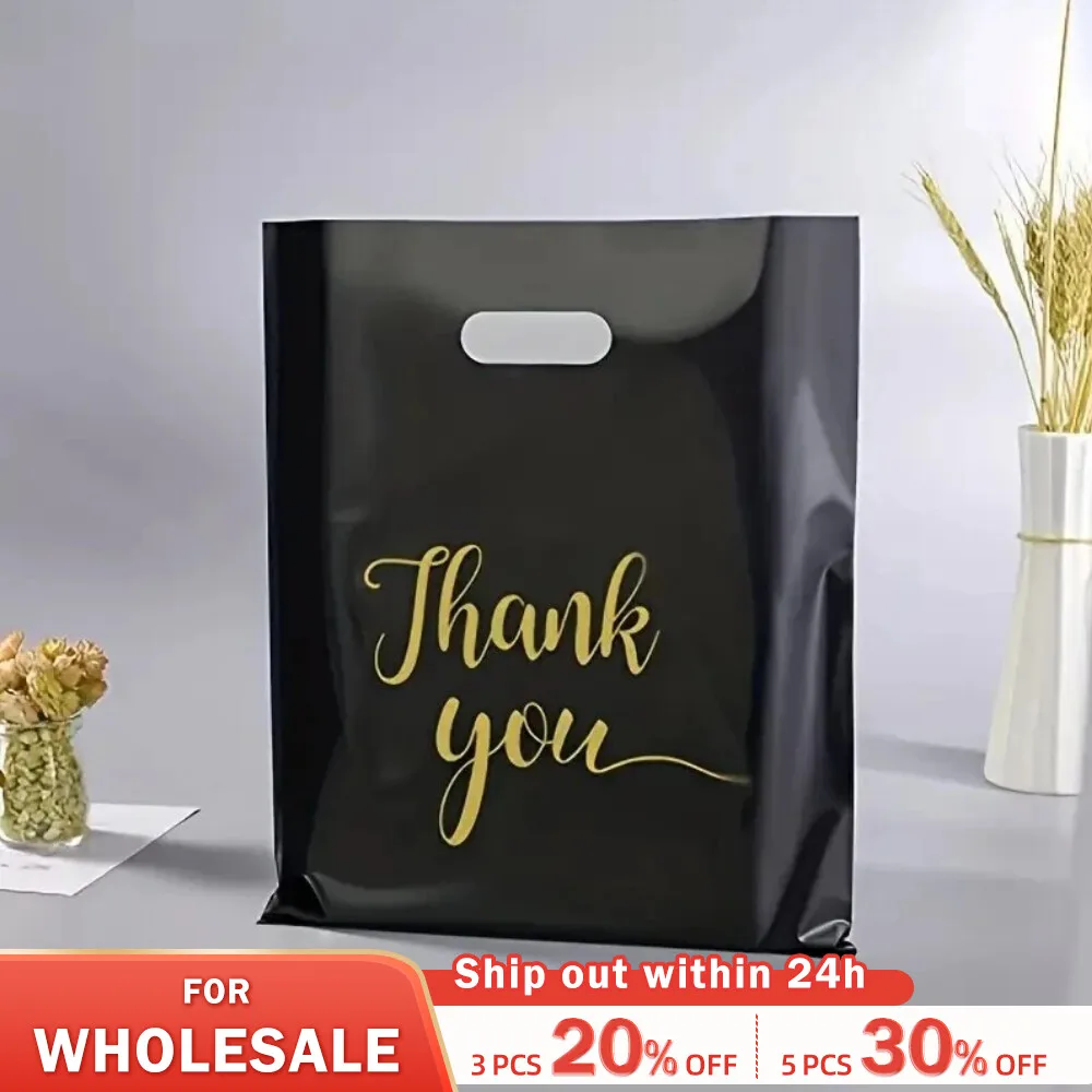 20pcs-Extra-Thick-Reusable-Plastic-Thank-You-Bags-Perfect-Gifts-Retail ...