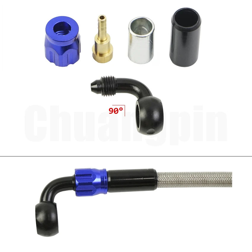 Côté rouge 90 - Raccord de frein Banjo pour Moto en aluminium, Frein ...