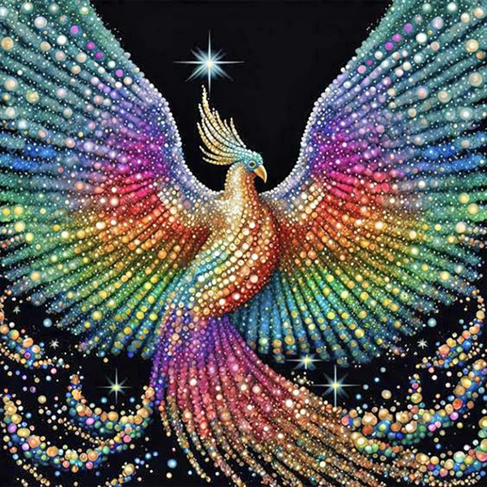30-30CM-5D-DIY-Full-Round-Drill-Diamond-Painting-Phoenix-Kit-Home-Art ...
