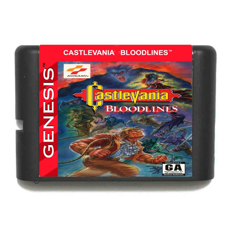 US-Label-Castlevania-Bloodlines-16bit-MD-Game-Card-For-Sega-Mega-Drive ...