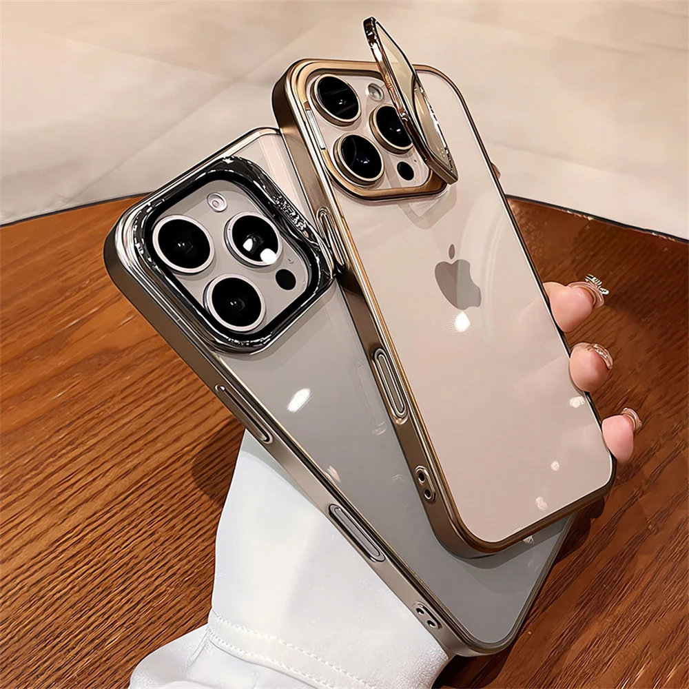Funda-de-lujo-con-tapa-y-soporte-para-c-mara-carcasa-transparente-a ...