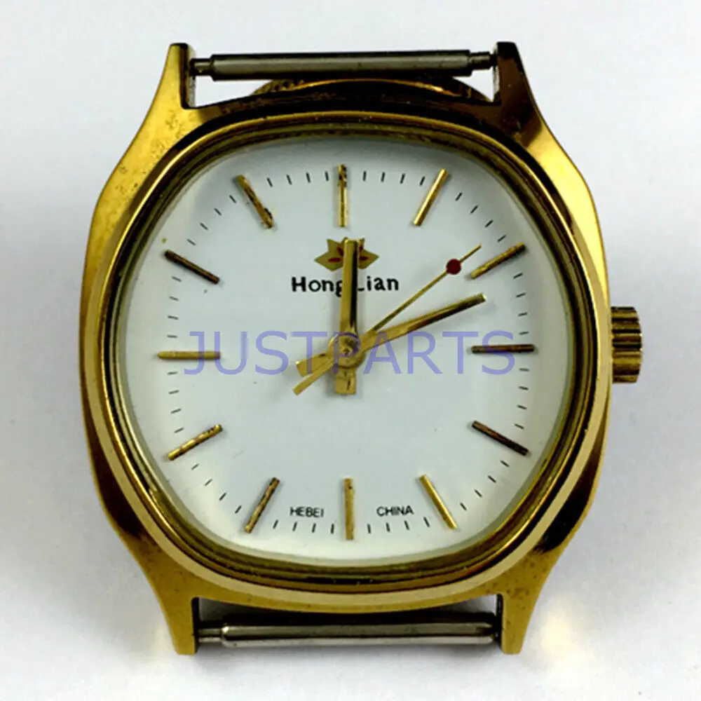 33mm-HONGLIAN-Manual-Mechanical-Watch-White-Dial-Golden-Nail-Square ...