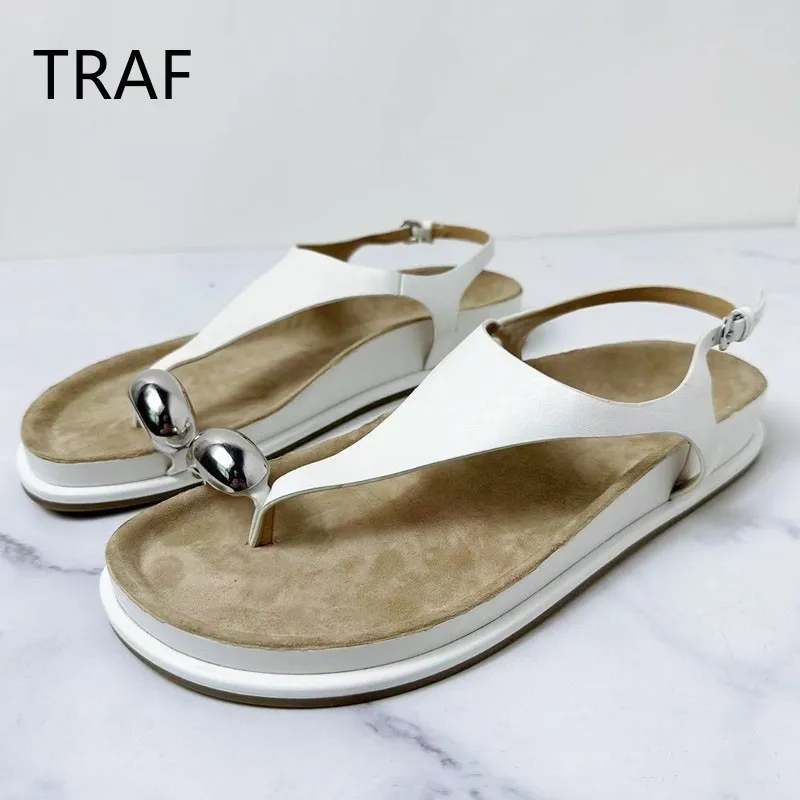 TRAF-Sandalias-planas-con-hebilla-de-Metal-para-mujer-chanclas-sexys-de ...