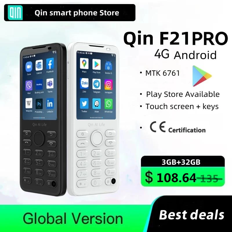 Google Play Store New Qin F21 Pro Smart Touch Screen Phone 2.8 Inch 3gb ...