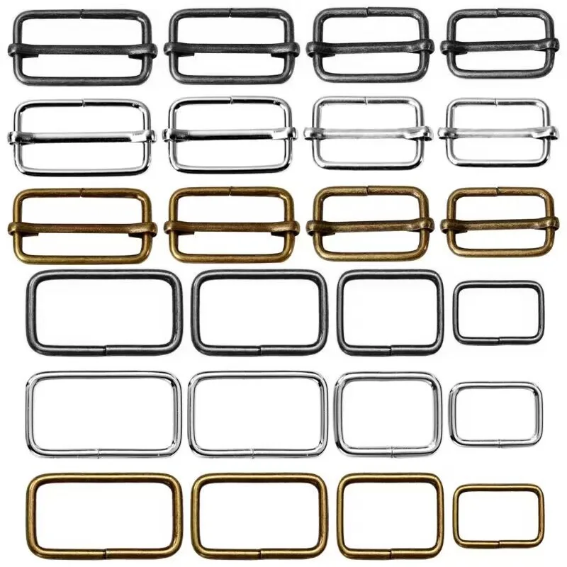 10pcs-lot-Metal-Slides-Adjustable-Rectangle-D-Ring-Belt-Ribbon-Roller-Pin-Buckle-For-Backpacks ...