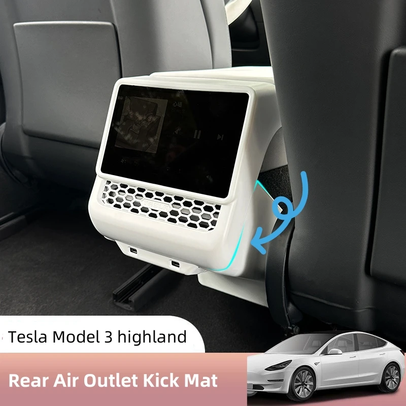 Rear-Air-Outlet-Kick-Mat-for-Tesla-Model-3-Highland-Armrest-Protective ...